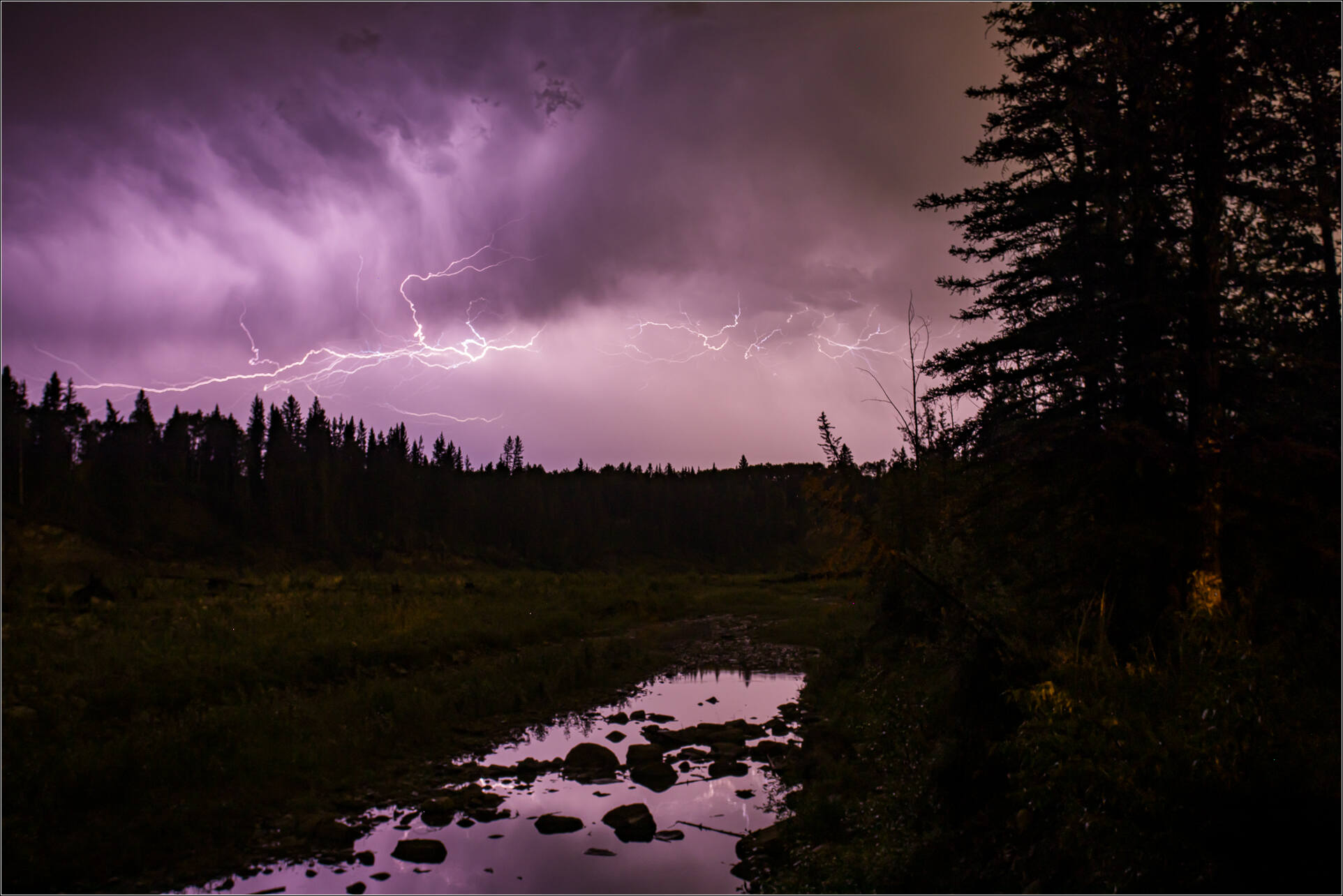 Summer lightning over the Elbow | Christopher Martin Photography